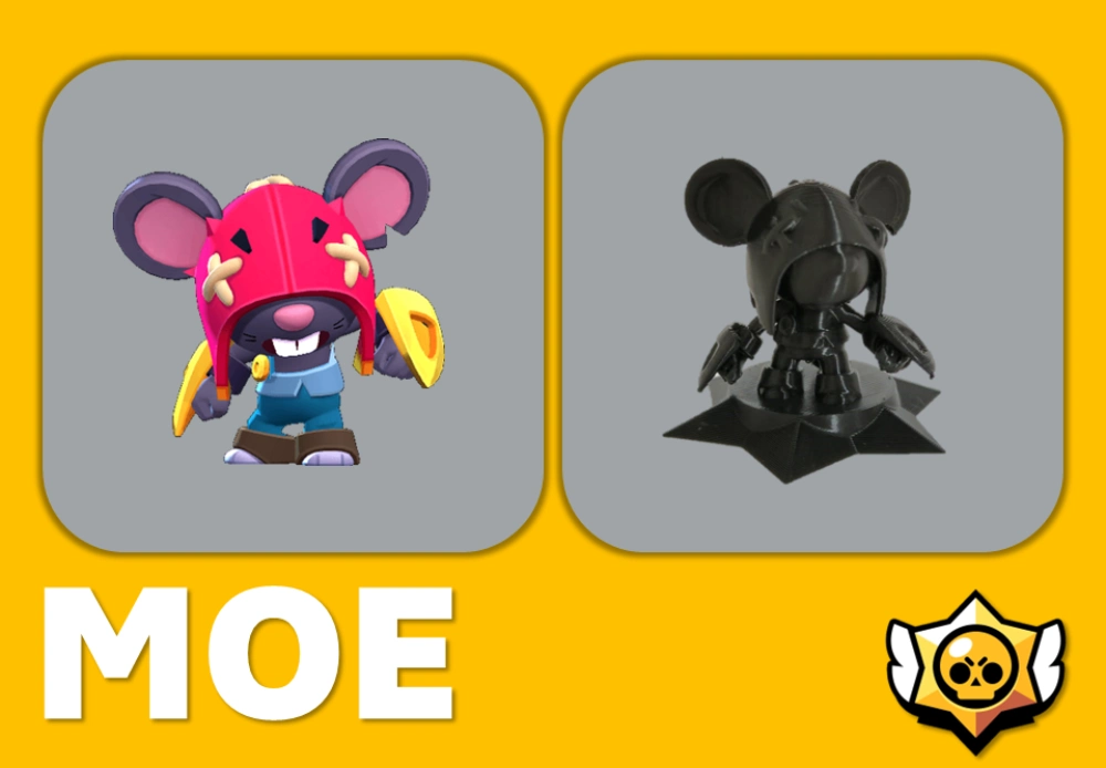 Action figure Moe Brawl Stars 3D model: where to find & print