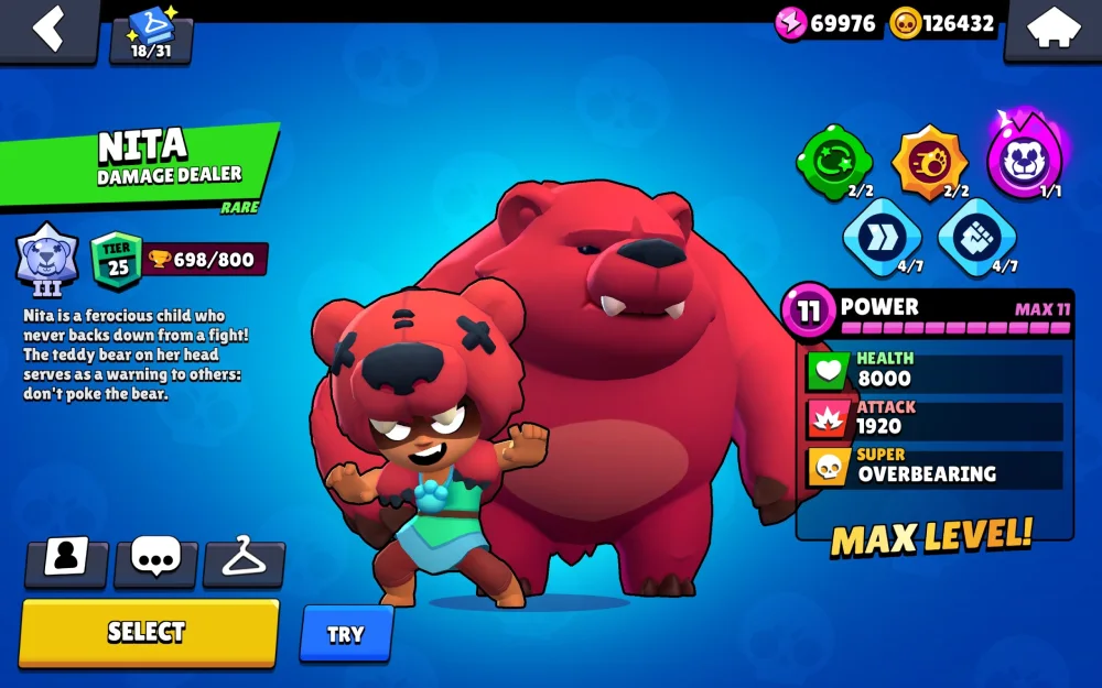 Nita Brawl Stars: Dicas para usar o urso e vencer