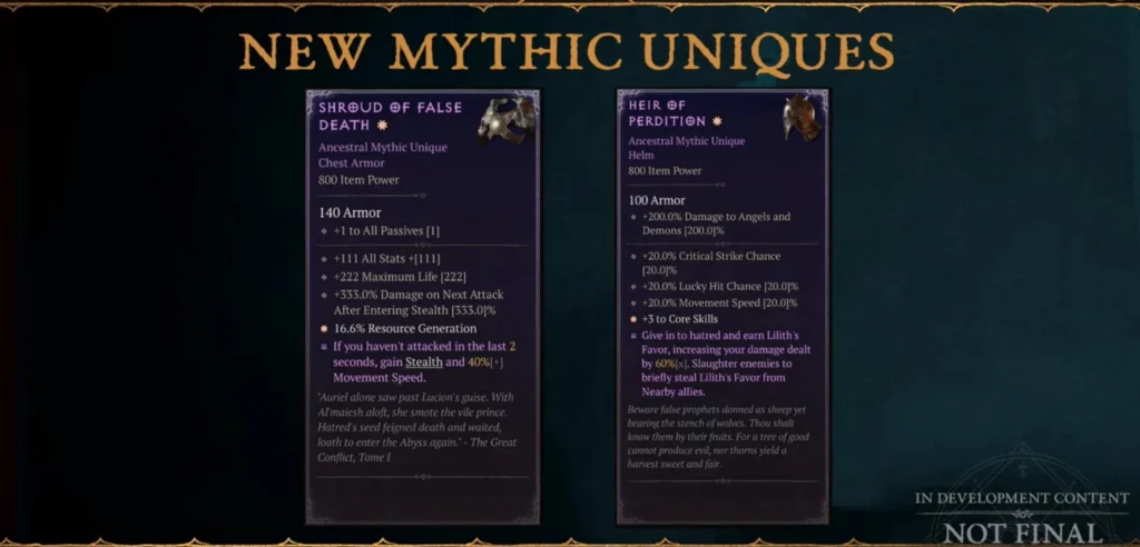 Diablo 4 Mythic Uniques: The Ultimate Guide
