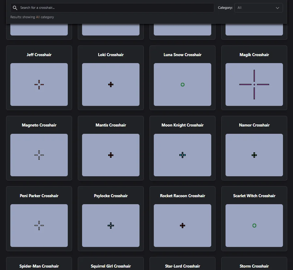 Marvel Rivals Crosshairs:🎯Best Settings, Codes & Aim Guide🔫