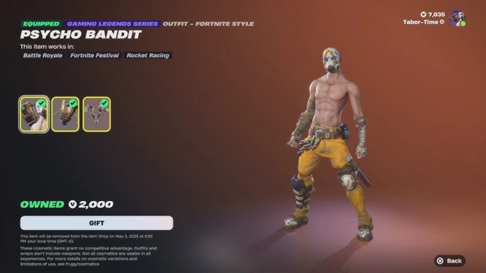 Psycho Bandit Fortnite: How to Get the Rarest Borderlands Skin
