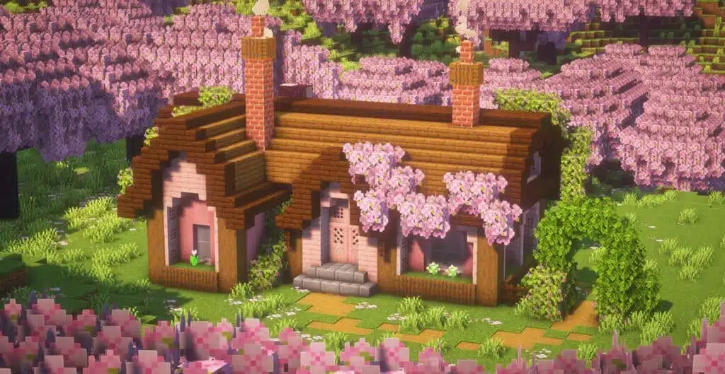 Cherry Blossom house Minecraft: Best Sakura Builds and Ideas