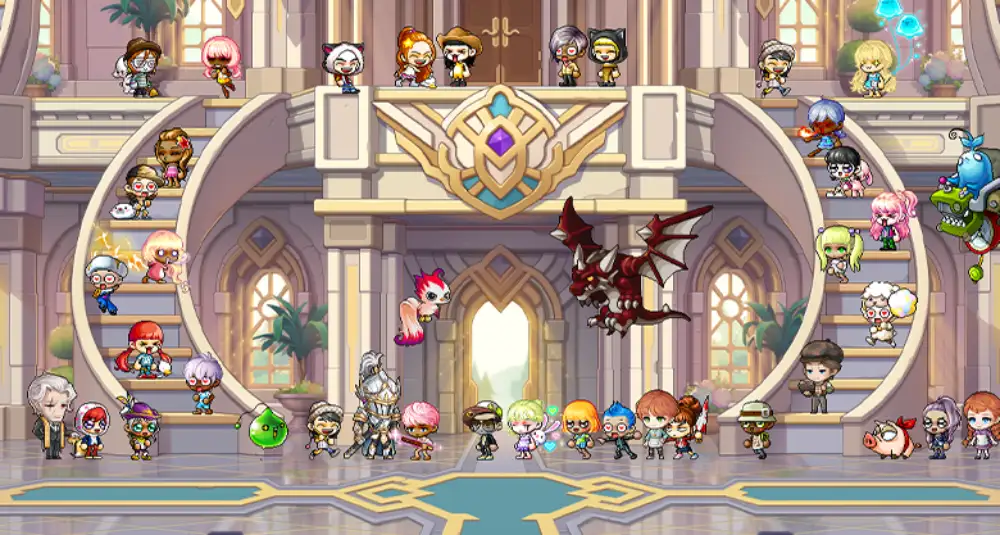 MapleStory: barra de EXP por nivel