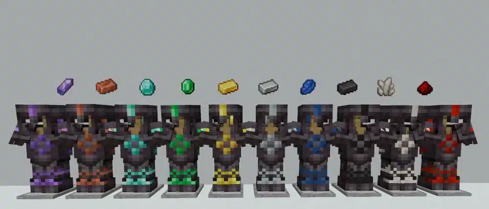 Acabamentos de Armadura no Minecraft