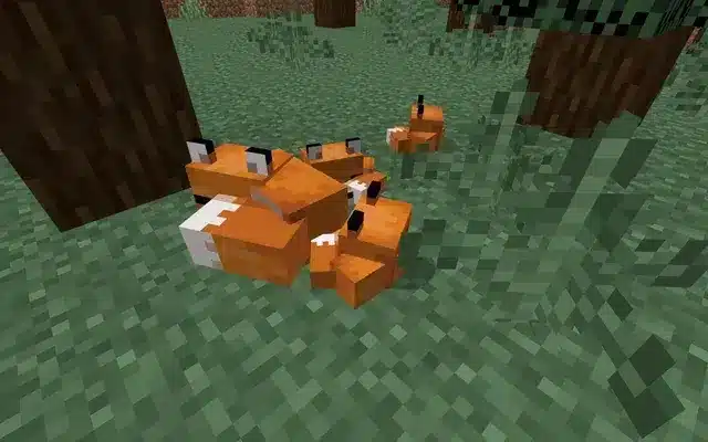 Domesticar zorros en Minecraft