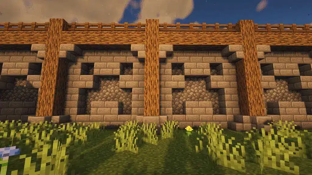 Minecraft wall designs: идеи стен для домов и замков
