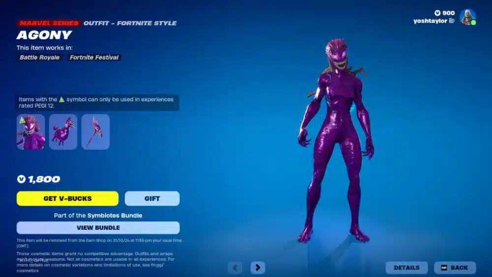 She-Venom Coming Back Fortnite: موعد العودة والتفاصيل